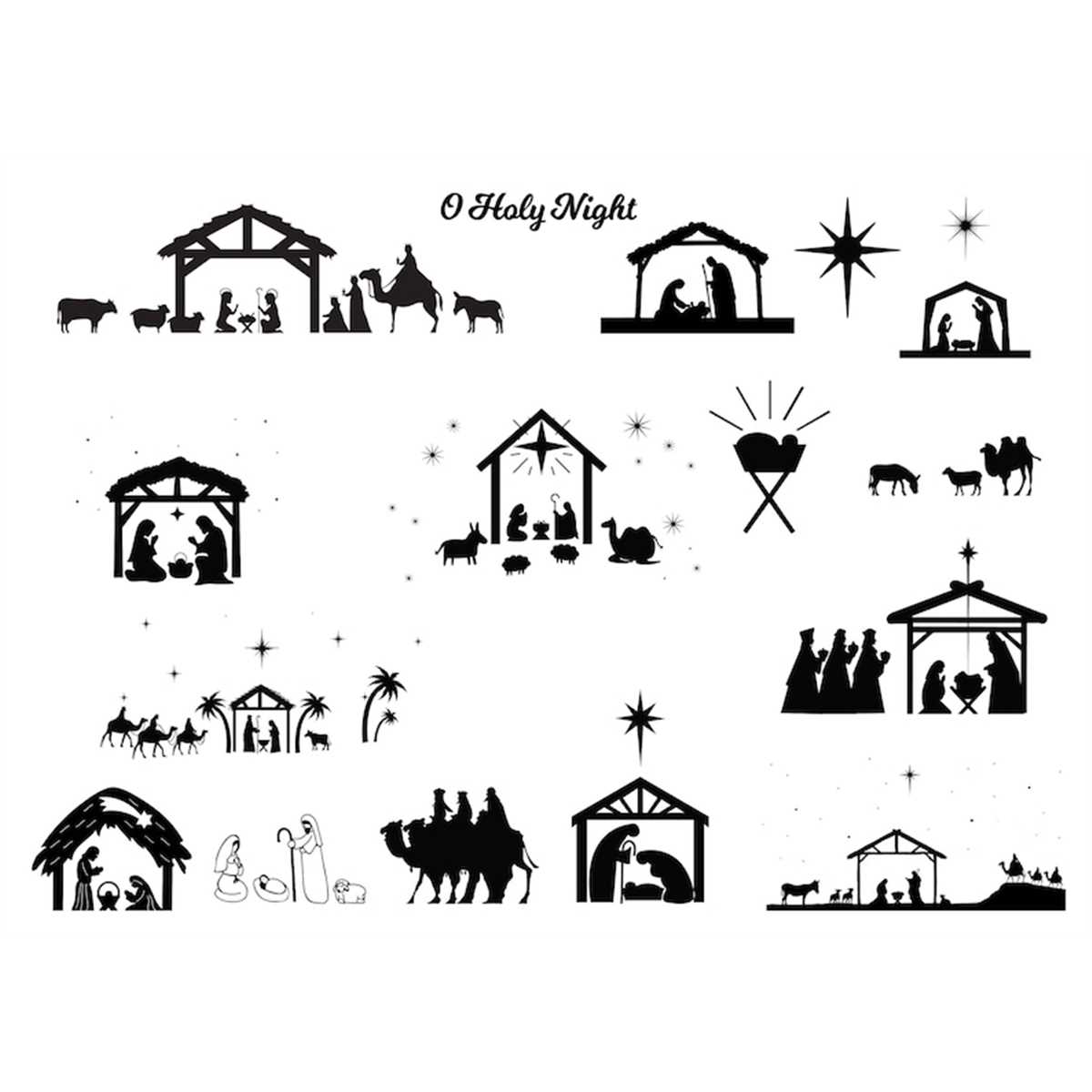 NATIVITY SCENE SVG Bundle, Nativity scene Svg cut files, Chr | Inspire ...