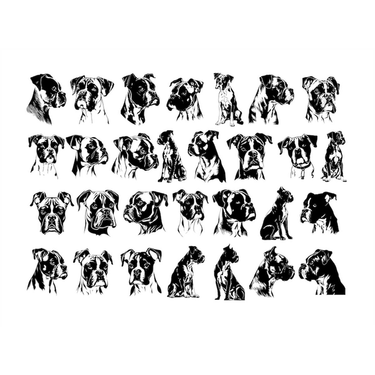 BOXER Dog SVG, BOXER Clipart, Boxer Svg Files For Cricut, Bo - Inspire ...