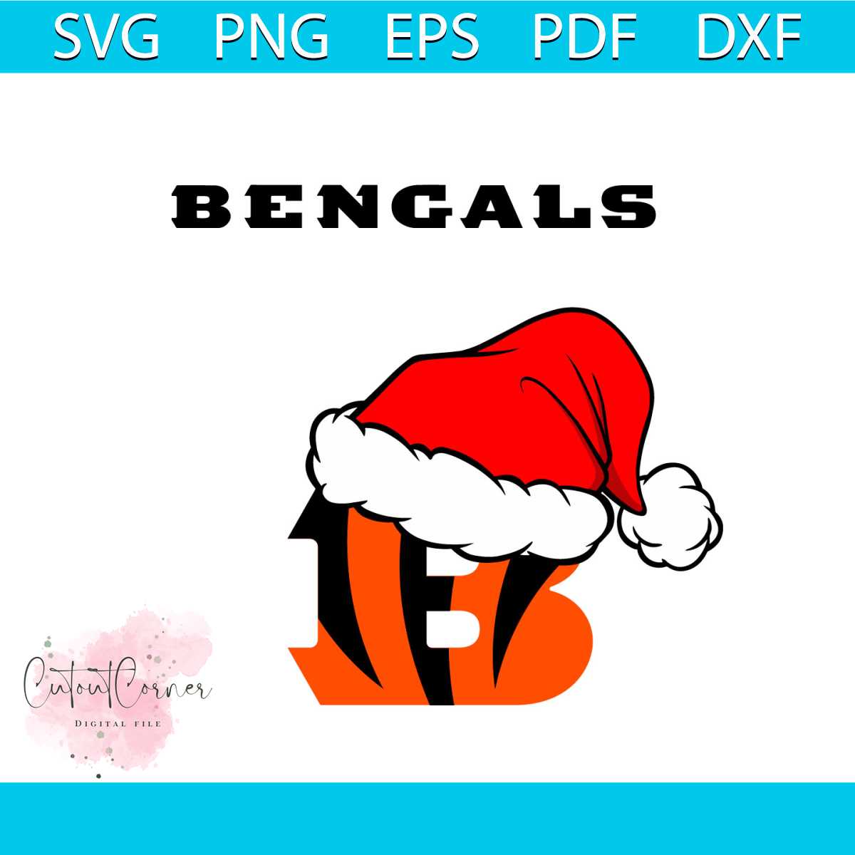 Cincinnati Bengals NFL Christmas Logo SVG Download | Inspire Uplift