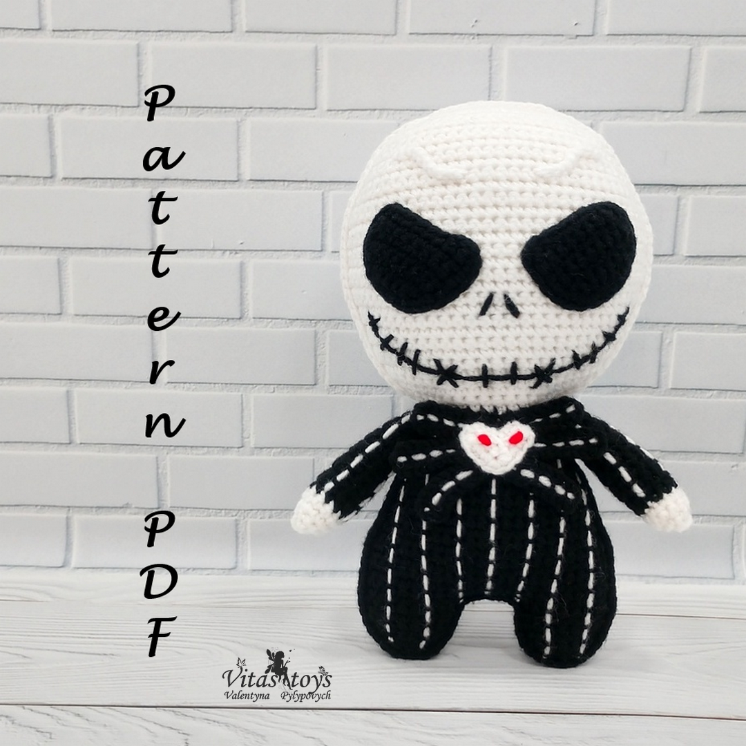 Crochet Amigurumi Jack Skeleton rag doll Pattern | Inspire Uplift