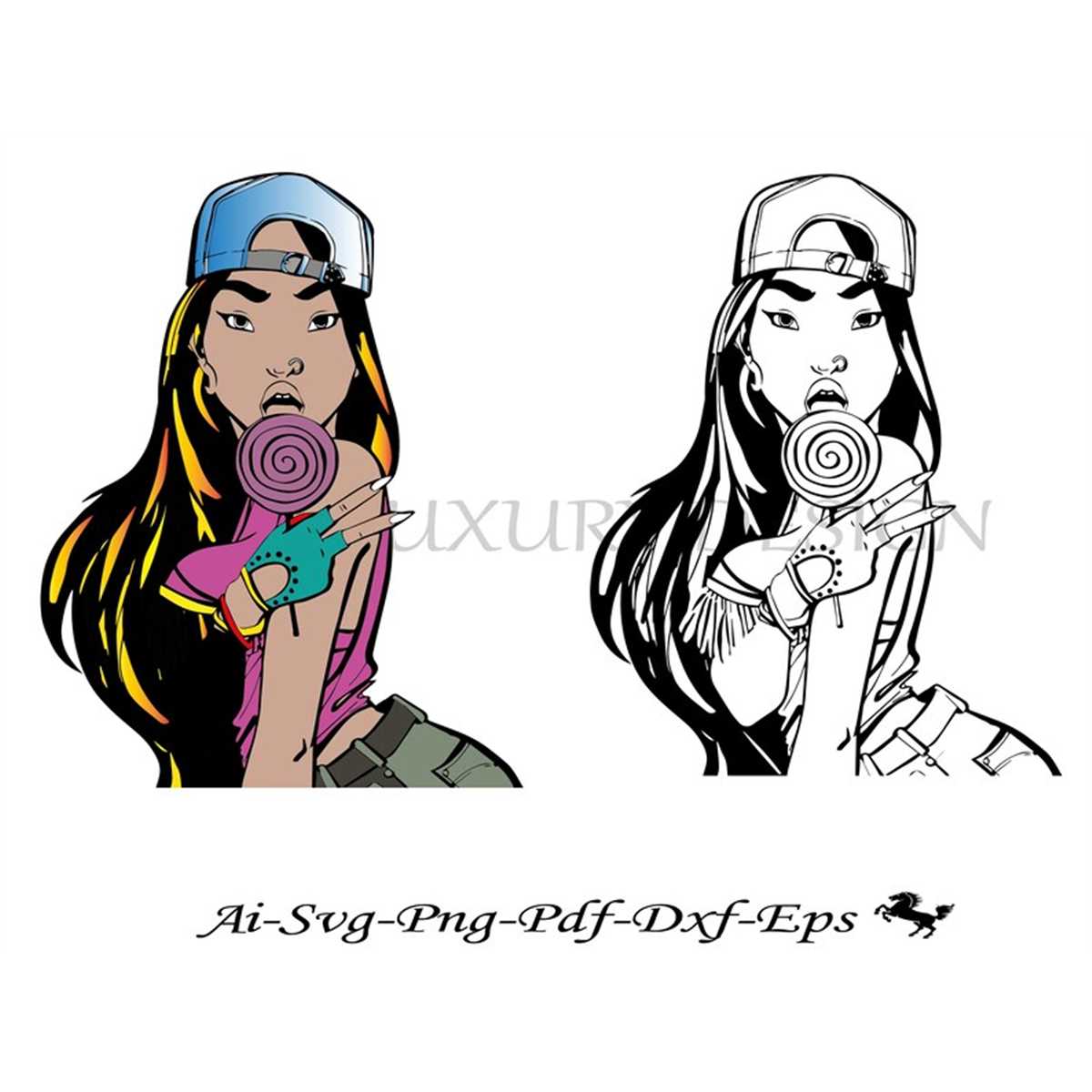 Sexy Girl Svg,Hiphop Svg,Hipster Girl Svg,Lollipop Svg,Old S | Inspire ...