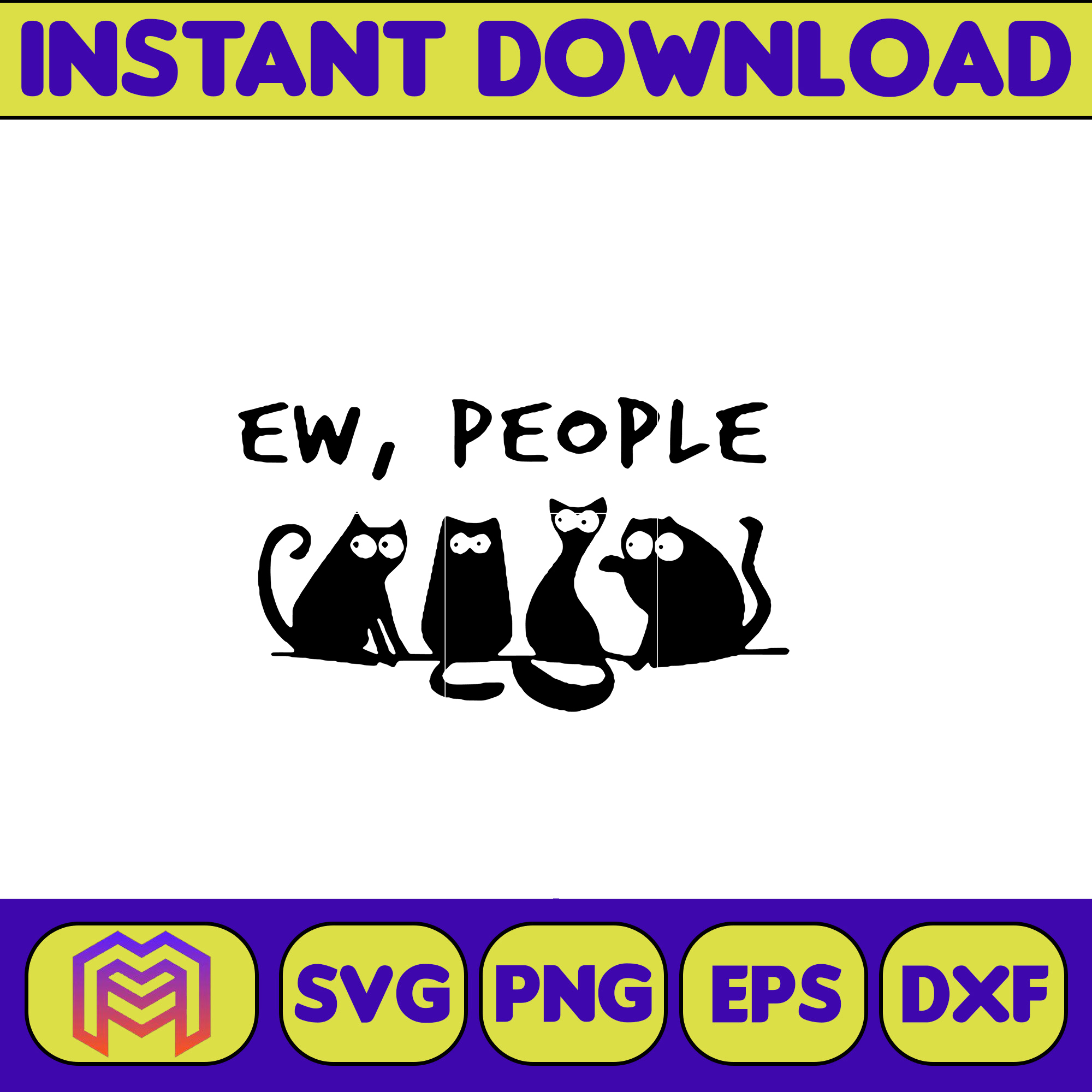 Ew people cats svg, png, dxf, Instant Download | Inspire Uplift