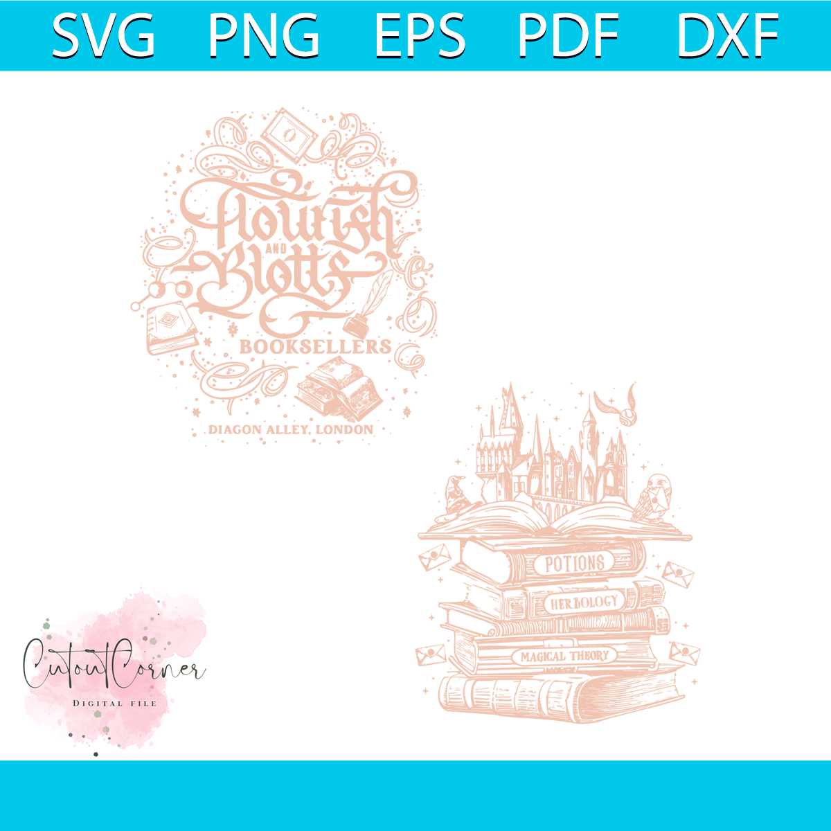 Wizard Castle Book SVG Flourish And Blotts SVG File For Cric | Inspire ...