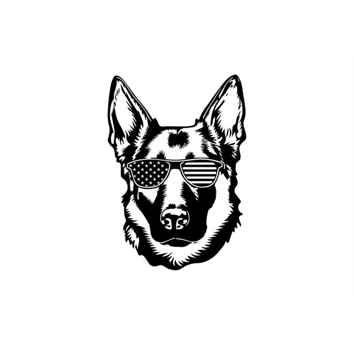 GERMAN SHEPHERD SVG With American Flag, German Shepherd Svg - Inspire ...