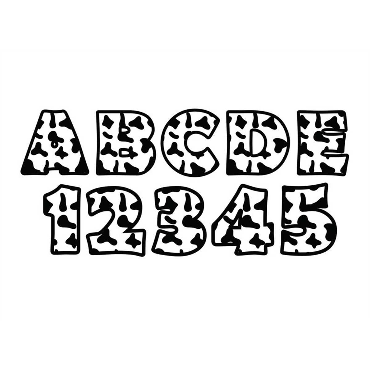 COW FONT SVG, Cow Alphabet Svg, Cow Letters and Numbers, Cow | Inspire ...