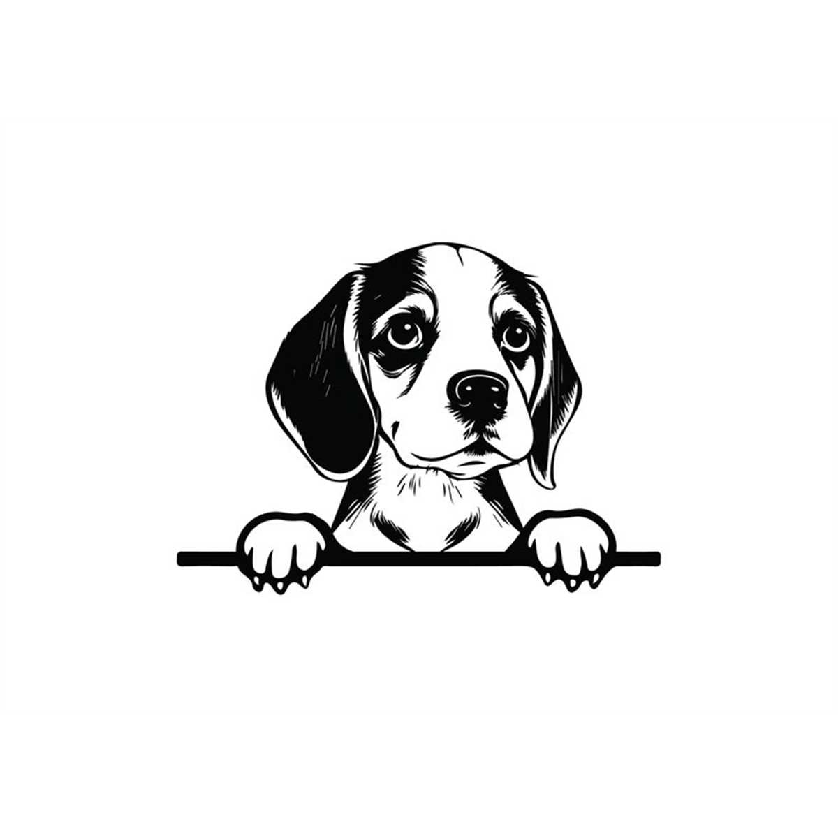PEEKING BEAGLE Svg, Peeking Beagle Clipart, Peeking Beagle S | Inspire ...