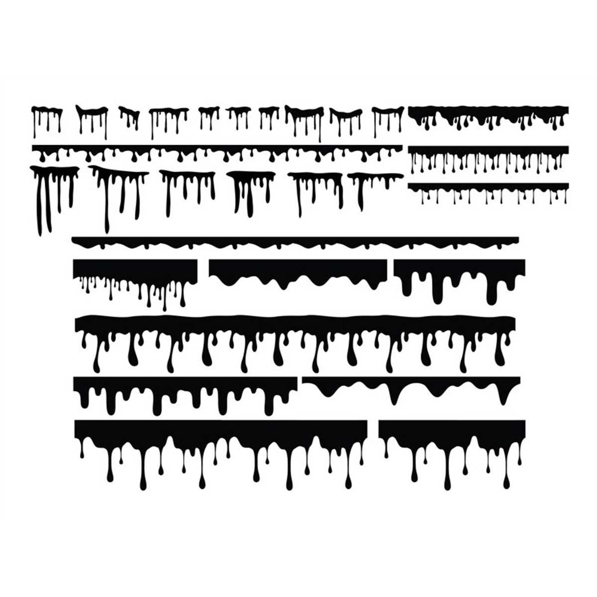 DRIPPING BORDERS SVG Bundle, Dripping Borders Clipart, Dripp | Inspire ...