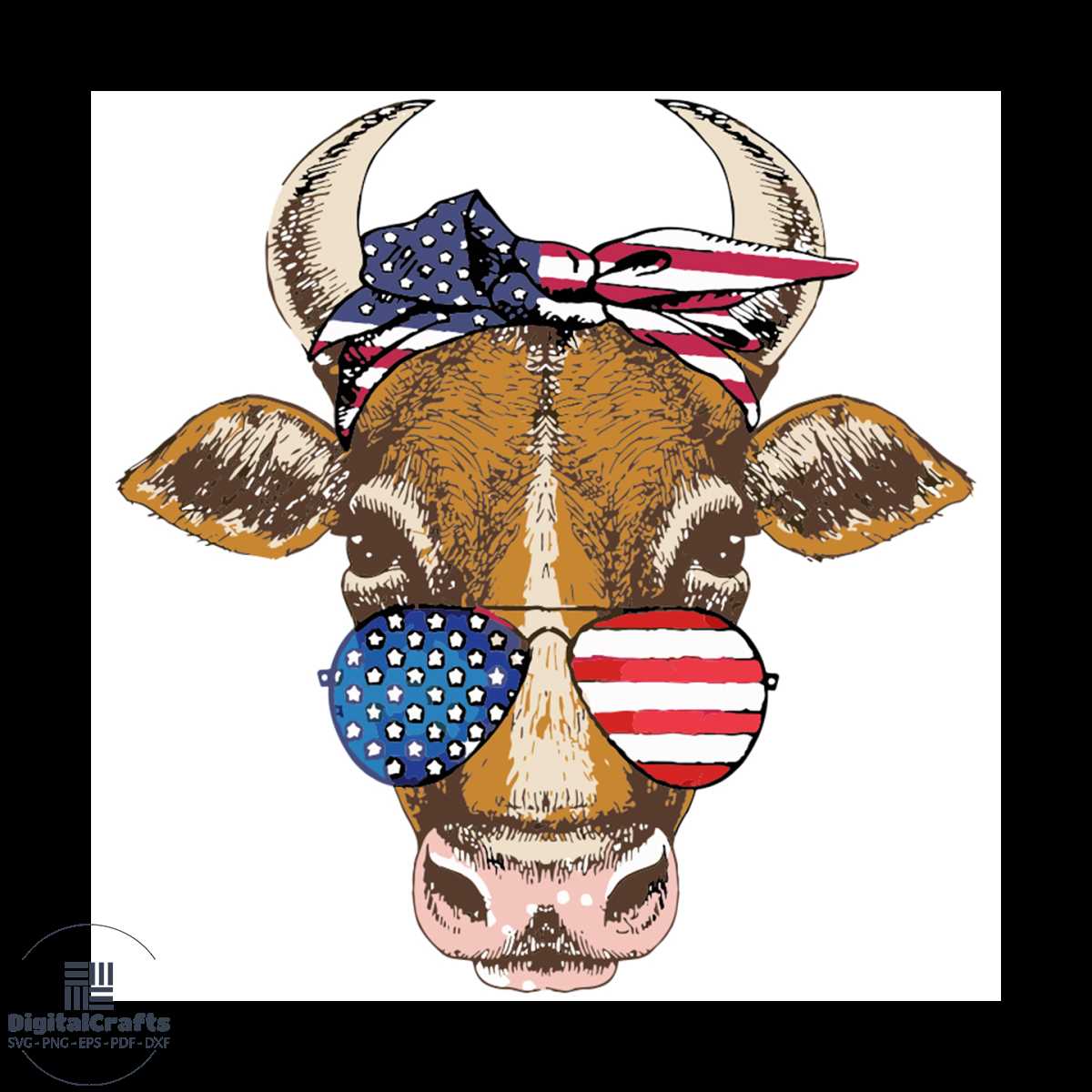 4th of July Cow PNG, Patriotic Cow, Sublimation Designs, 4th | Inspire ...