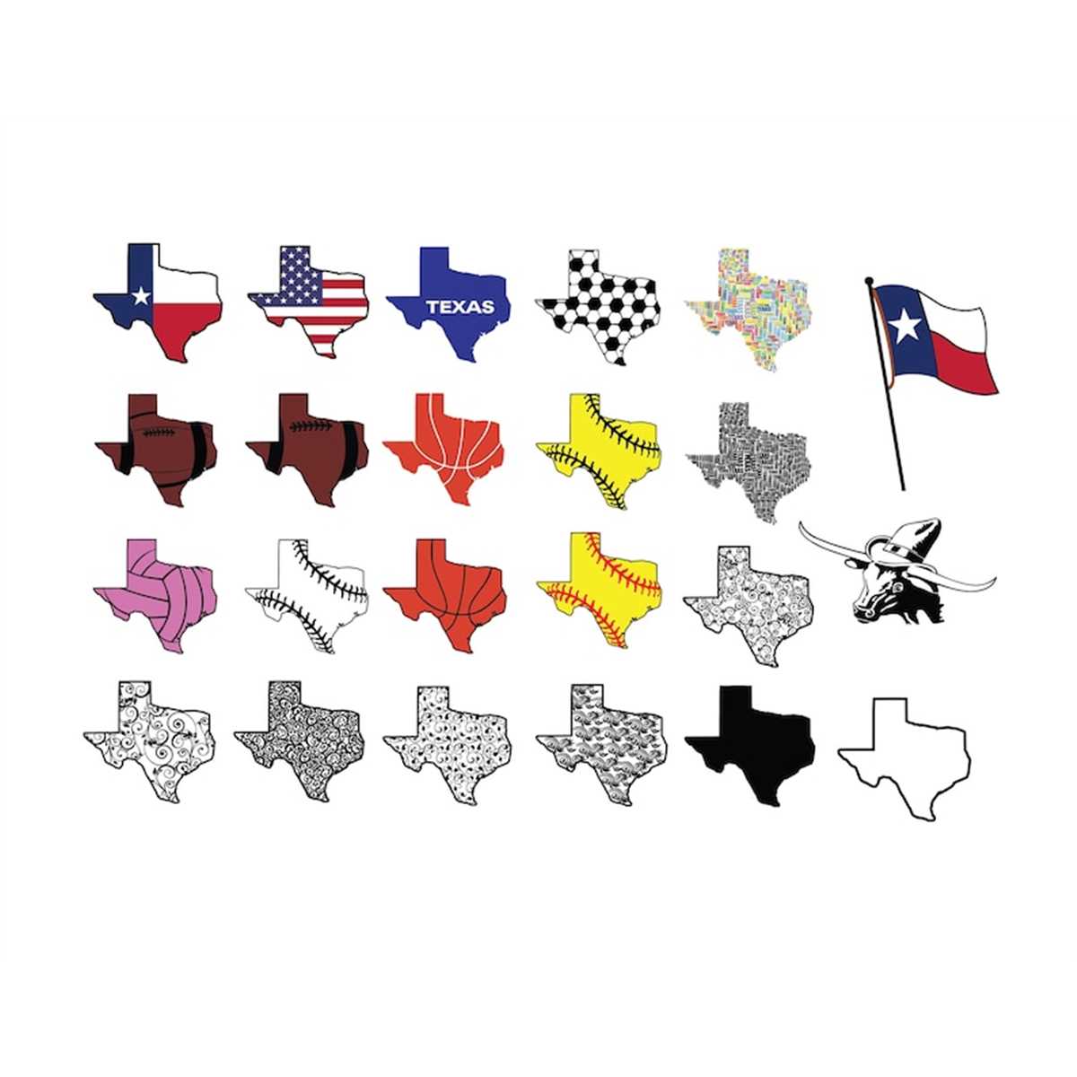 TEXAS STATE SVG Bundle, Texas State Clipart Bundle, Texas St | Inspire ...