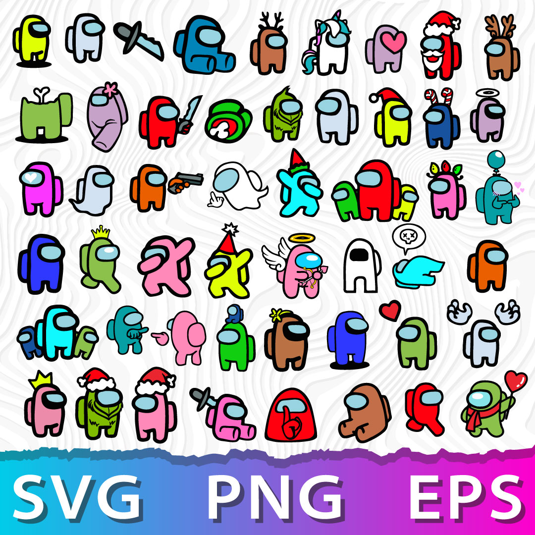 Among Us SVG, PNG, DFX - 250 Designs | Game-Themed Graphics | Inspire ...