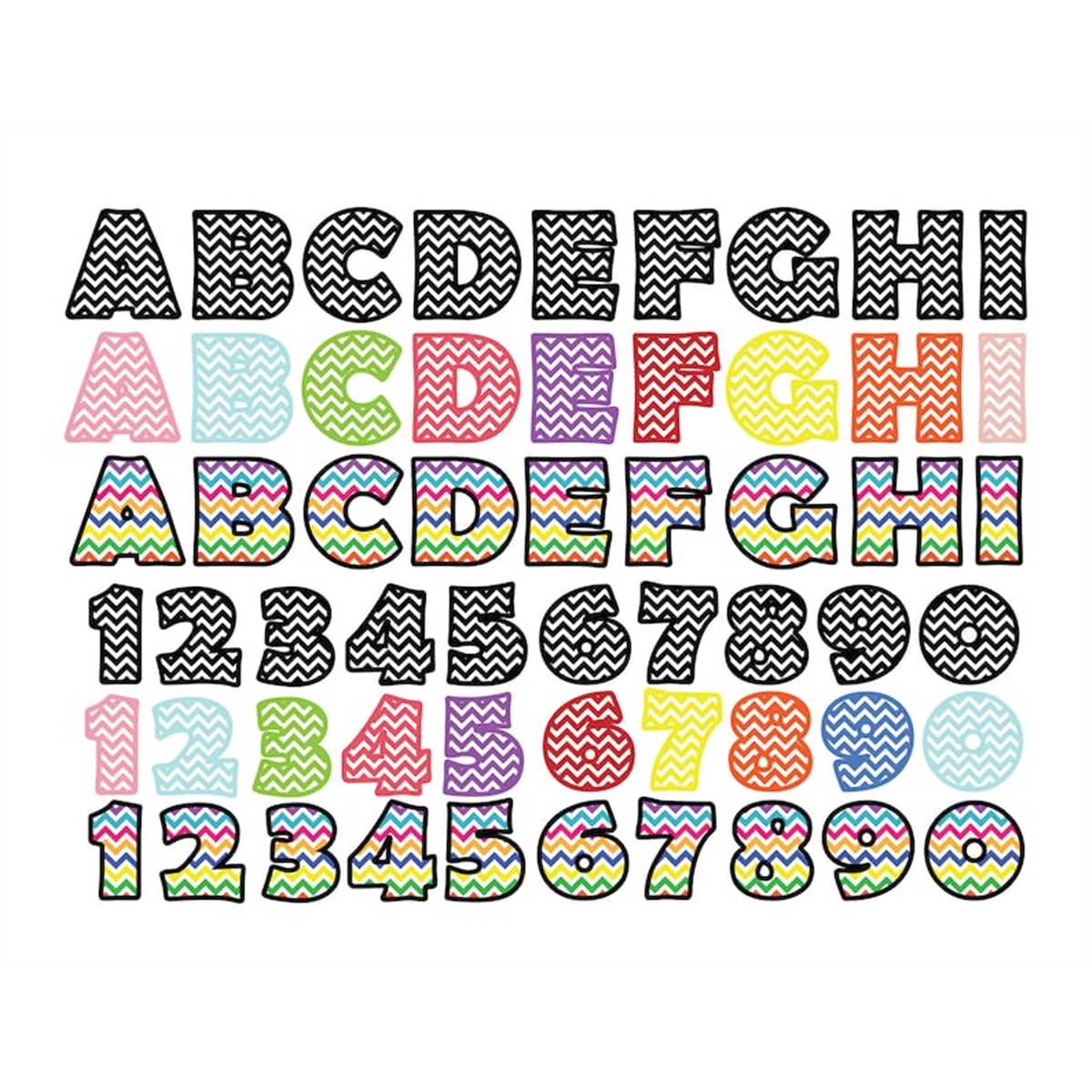 CHEVRON FONT SVG Bundle, Chevron Alphabet Svg Bundle, Chevro | Inspire ...