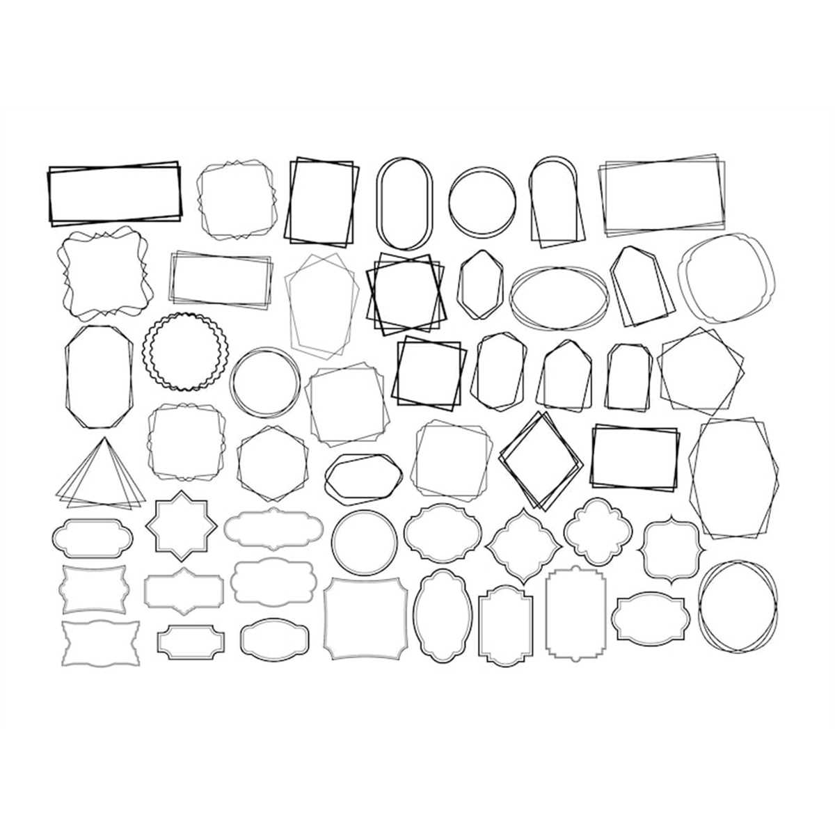 DOUBLE FRAME SVG, Double Square Frame Svg, Round Frame Svg, - Inspire ...