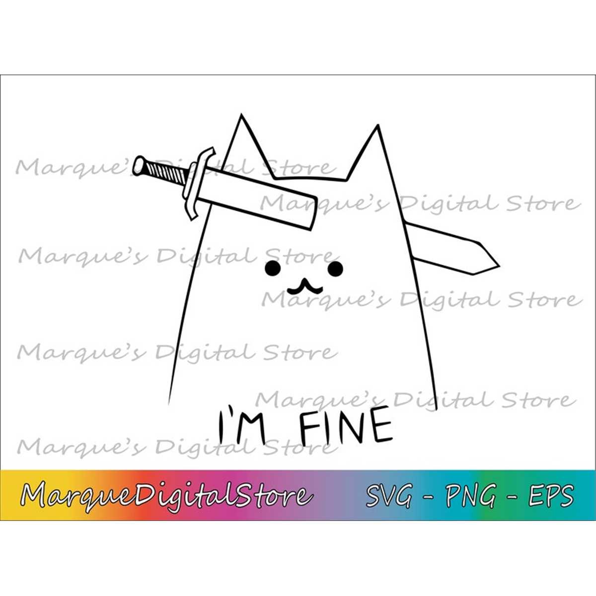 Fine Cat Svg,Cat Svg, Im Fine Cat Svg, Everything Is Fine fu | Inspire ...