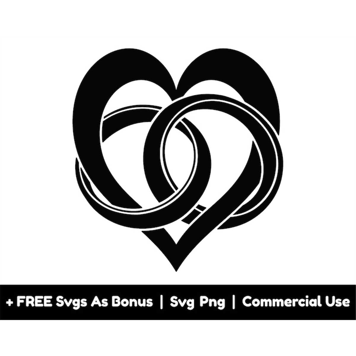 Wedding Rings In A Heart Clipart Image Svg Png Files, Gift F | Inspire ...