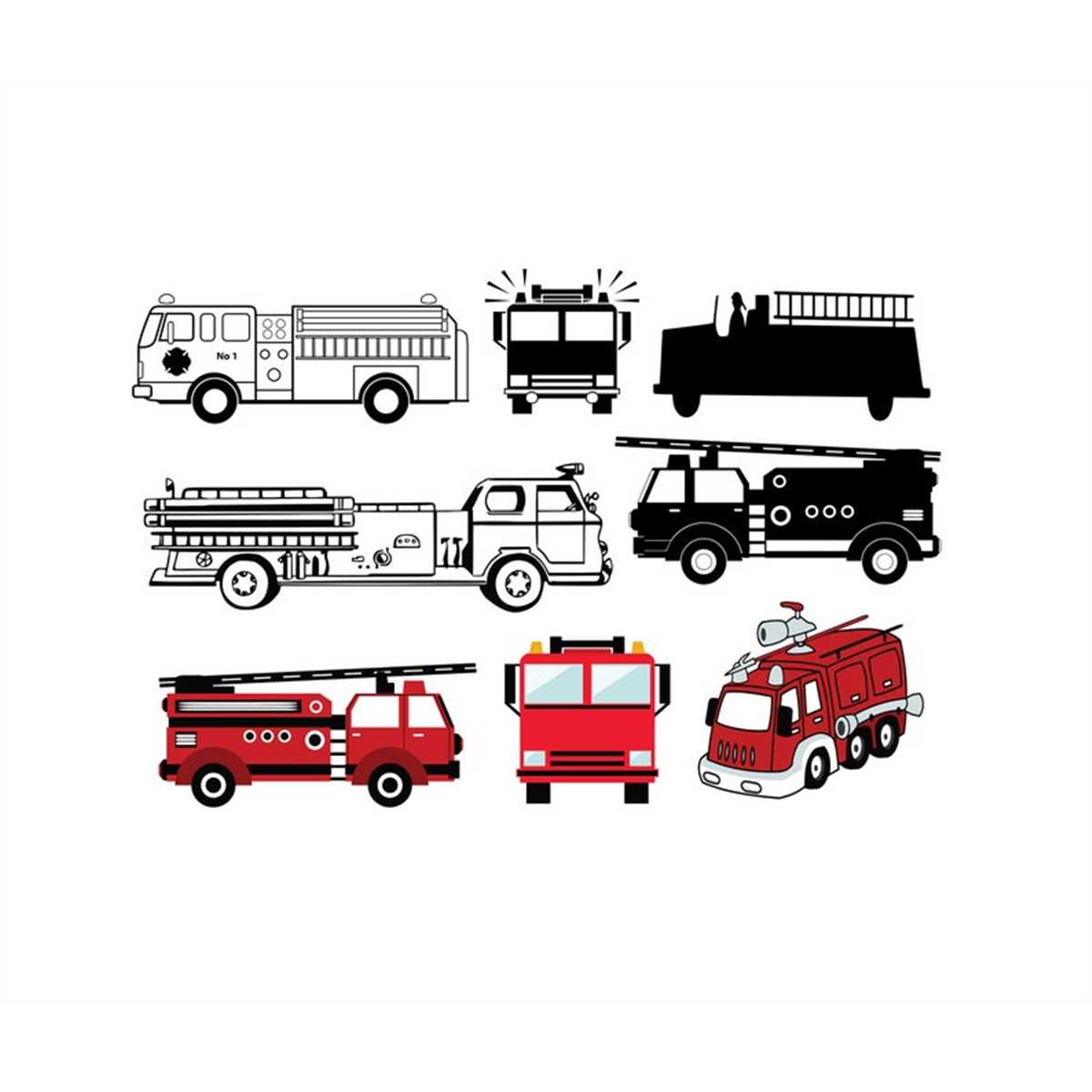 FIRE TRUCK SVG Files, Fire Truck Svg Files For Cricut, Fire - Inspire ...