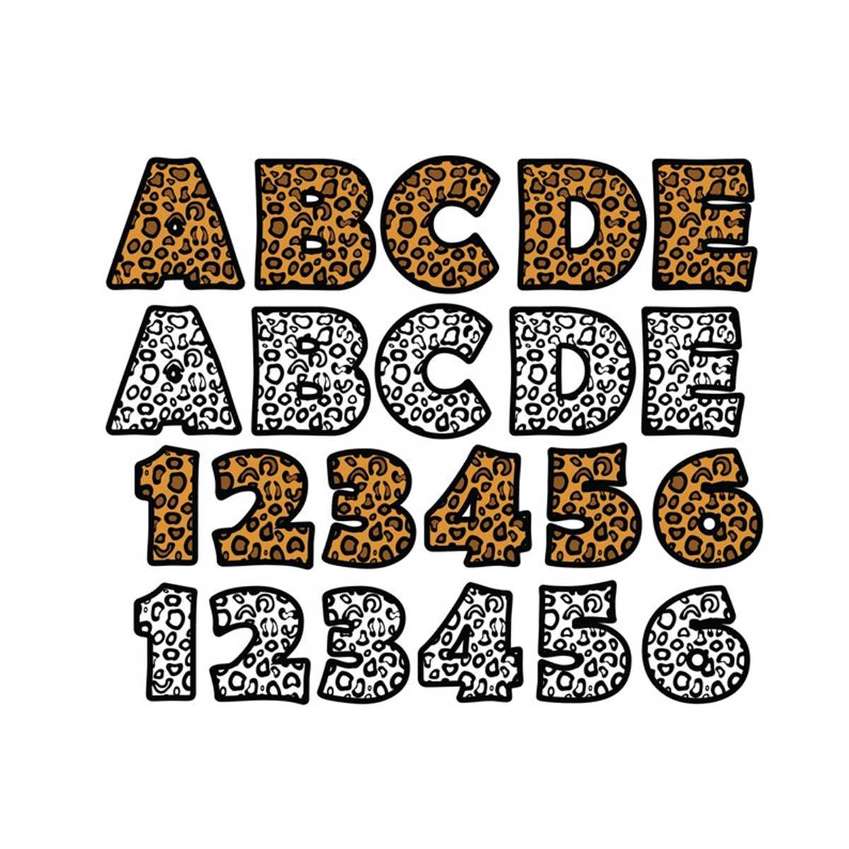 LEOPARD FONT SVG, Leopard Alphabet Svg, Leopard Letters and | Inspire ...