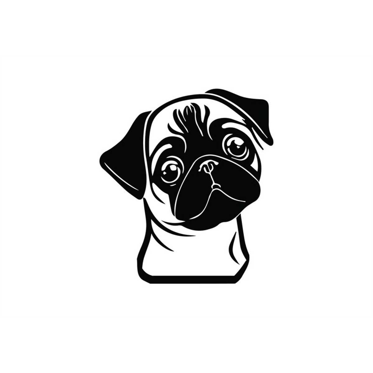 PUG SVG, PUG Clipart, Pug Svg Files For Cricut, Pug Silhouet | Inspire ...