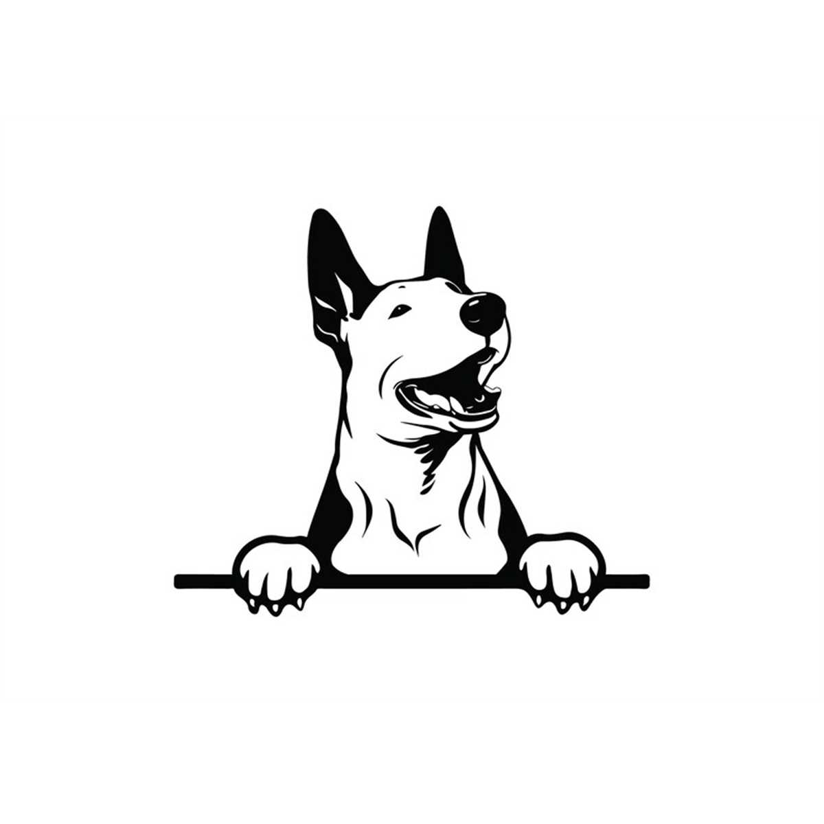 PEEKING ENGLISH BULL Terrier Svg, Peeking English Bull Terri | Inspire ...