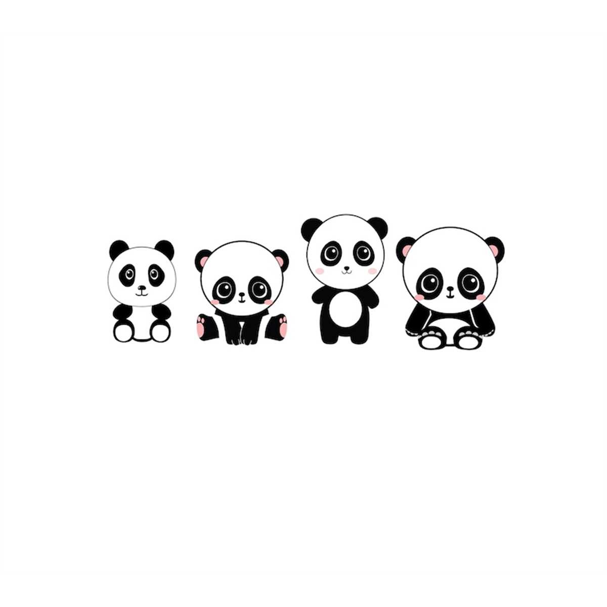 PANDA SVG, Cute PANDA Svg, Cartoon Panda Svg, Panda Clipart, | Inspire ...
