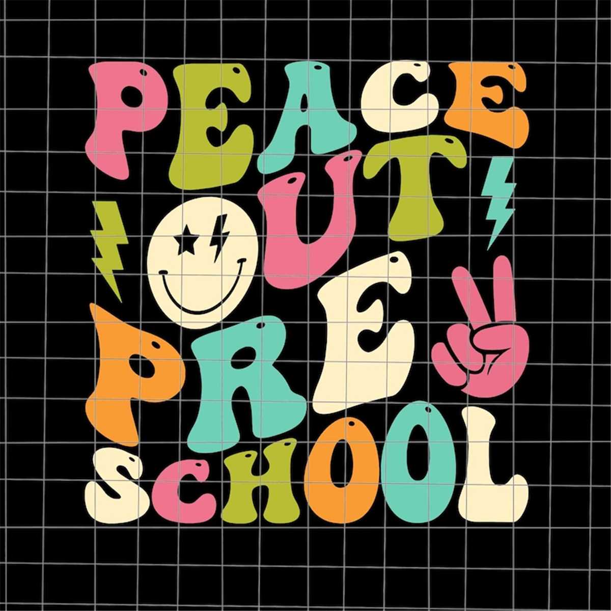 Peace Out Preschool Groovy Svg, Preschool Graduation Svg, La | Inspire ...