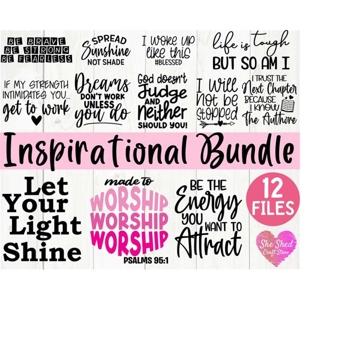 Christian SVG Bundle, Motivational Bundle, Cricut Svg, Chris - Inspire ...