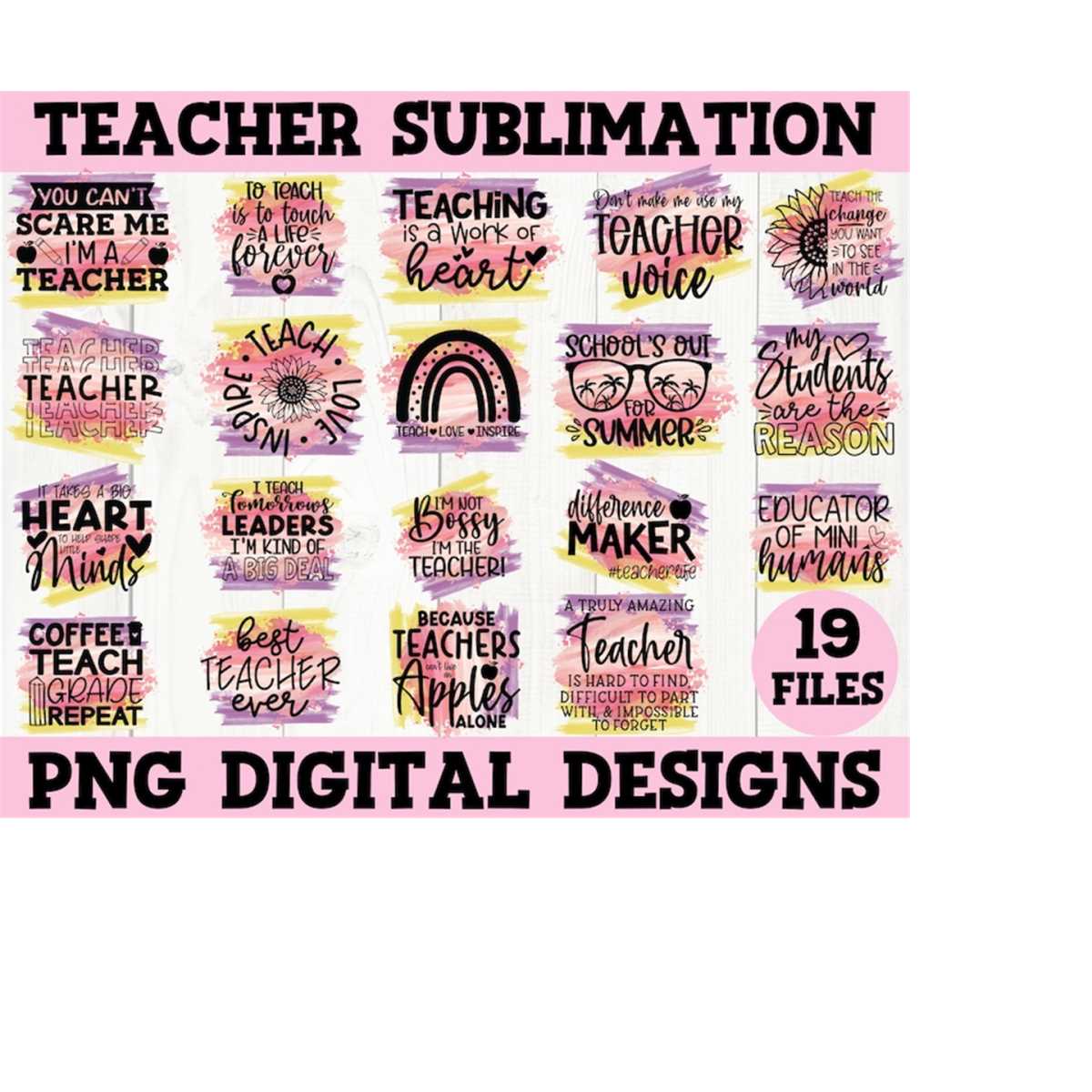 Teacher Sublimation, Bundle PNG Files, Teacher Life Png, Tea | Inspire ...