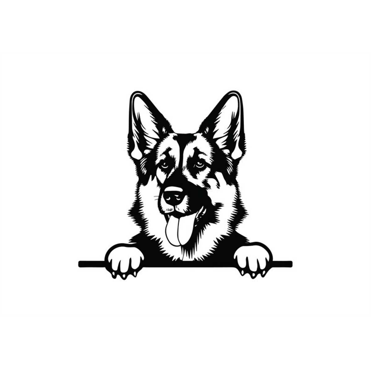 PEEKING GERMAN SHEPHERD Svg, Peeking German Shepherd Clipart - Inspire ...