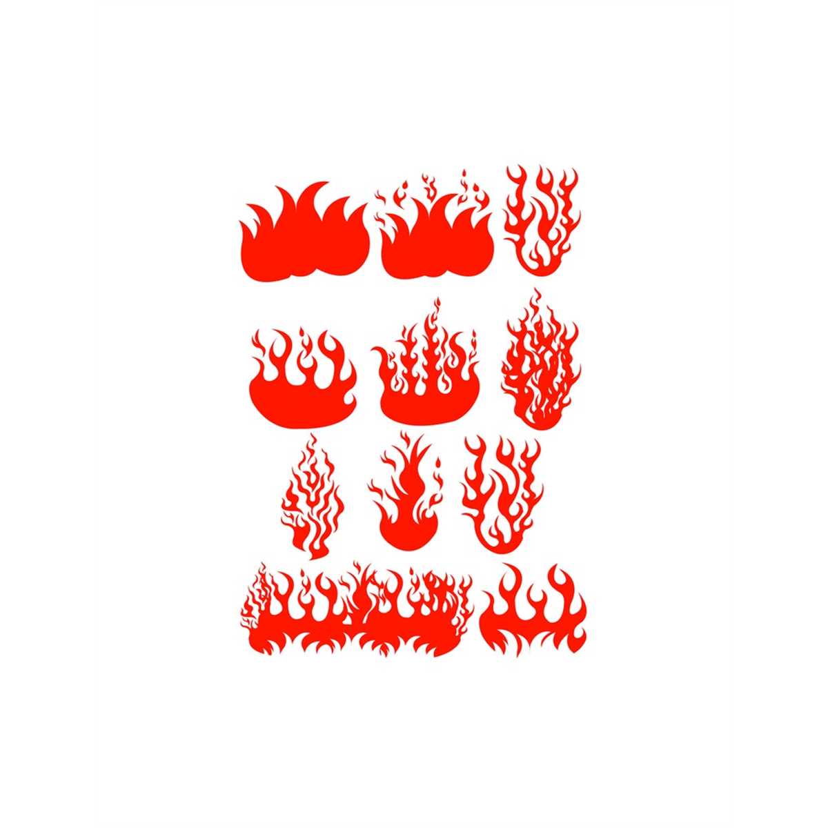 Fire SVG Files, Fire Clipart, Fire Dxf Files, Flames Silhoue - Inspire ...