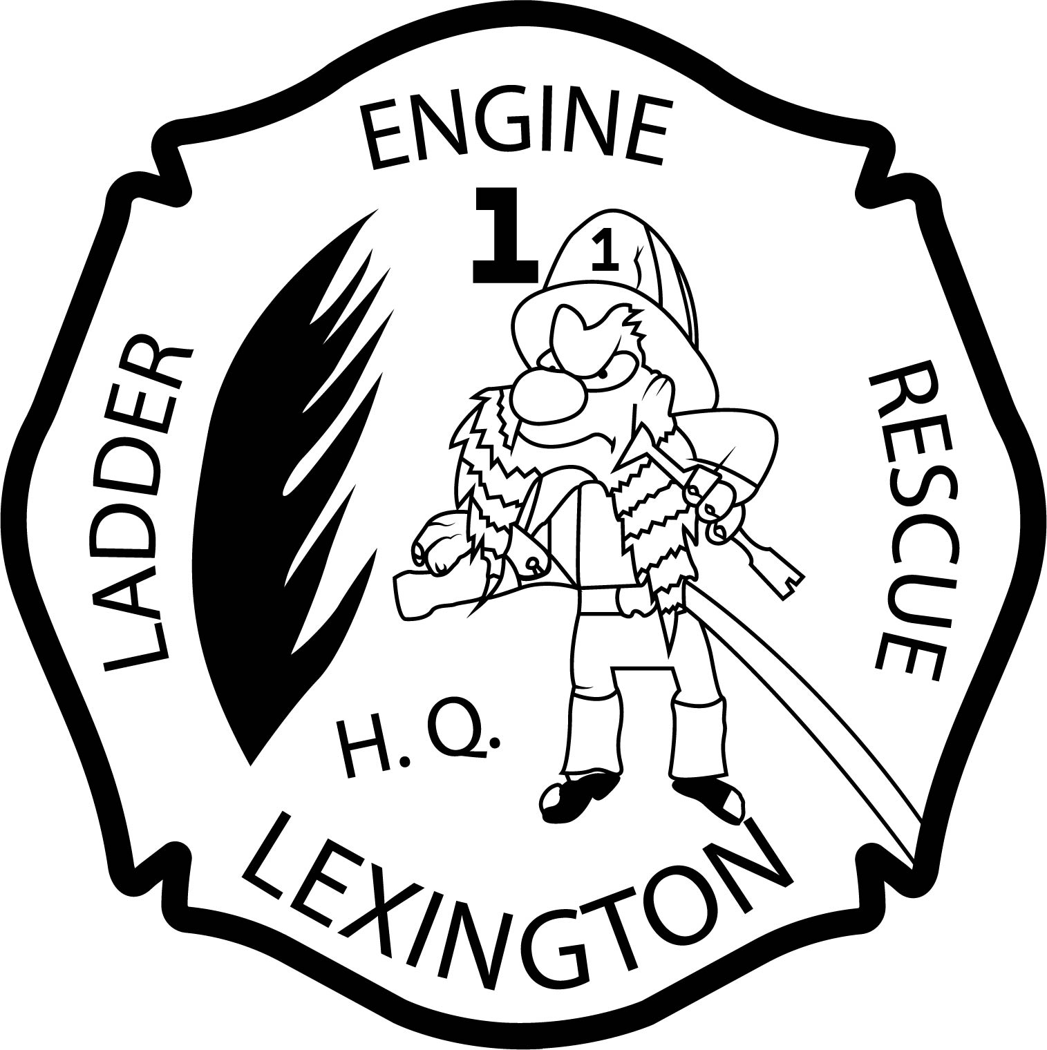 LADDER ENGINE RESCUE LEXINGTON VECTOR FILE for laser engravi | Inspire ...