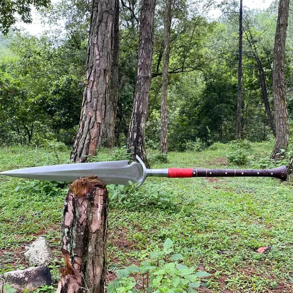 Custom 36 inches Handmade Carbon Steel Survival Spear Huntin | Inspire ...