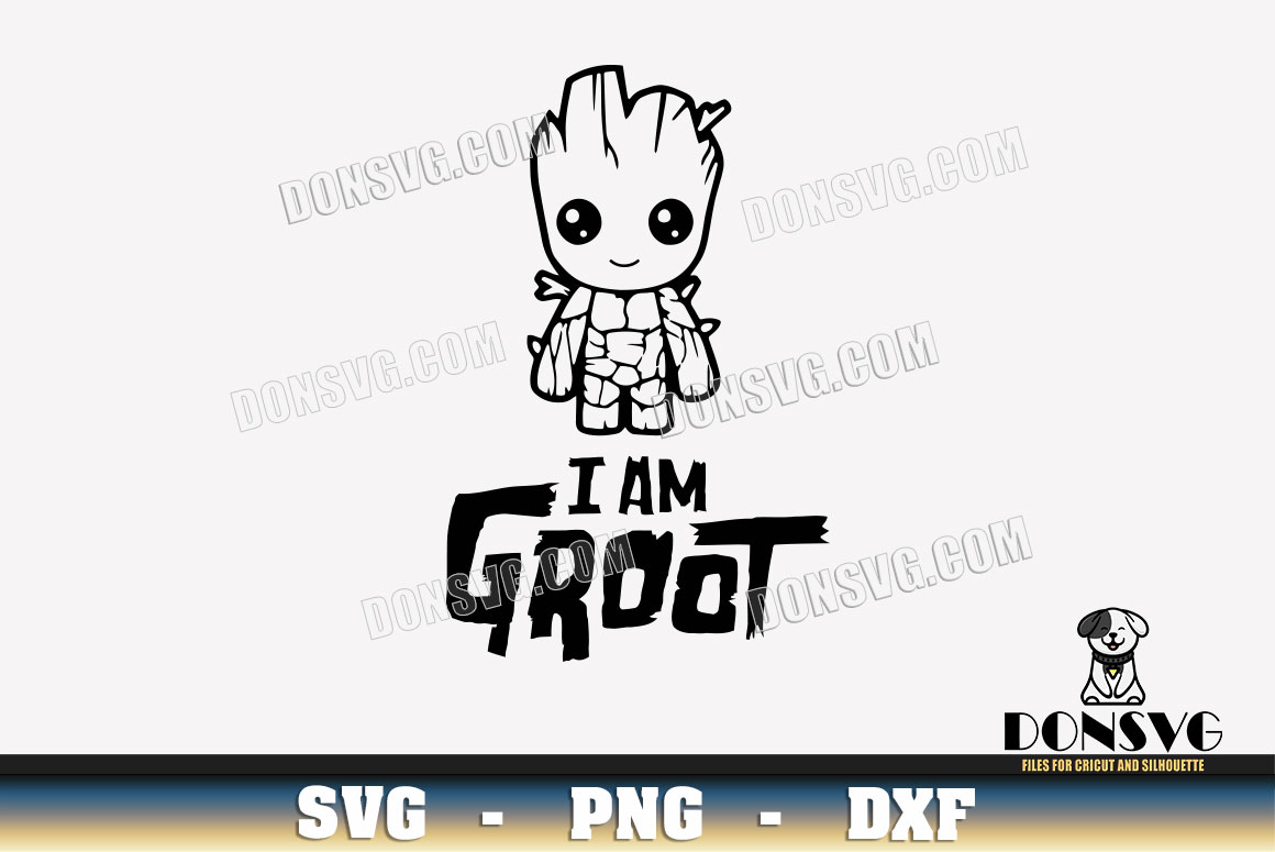 Baby Groot Outline I am Groot svg files Cricut Silhouette Gu - Inspire ...