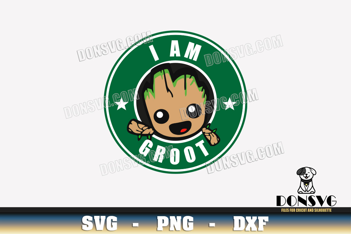 Starbucks Logo Happy I am Groot SVG Guardians of the Galaxy | Inspire ...