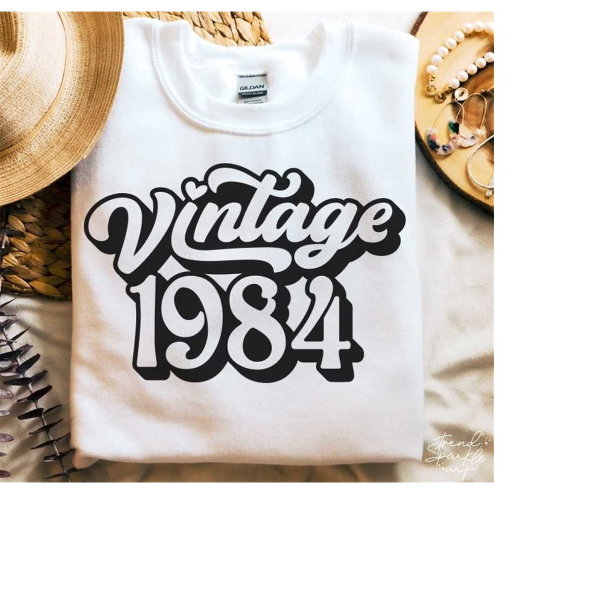 39th Birthday SVG, PNG, 1984 Birthday Svg, Vintage 1984 Svg, | Inspire ...