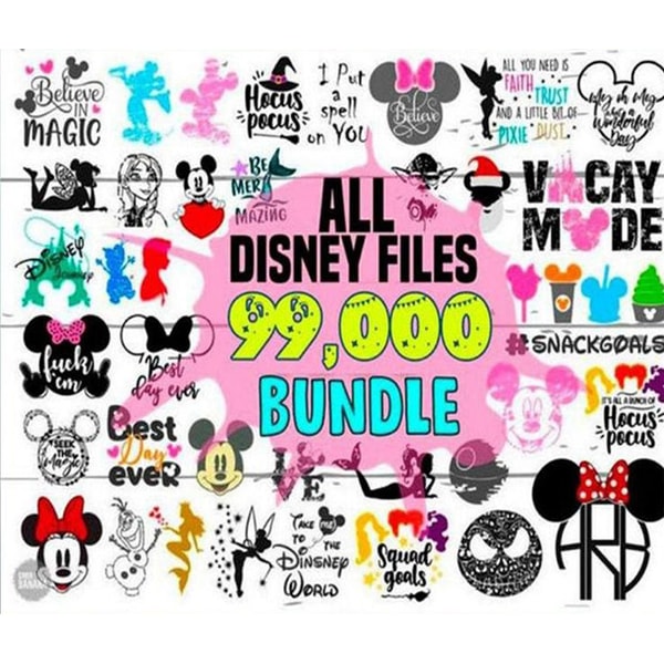 The Ultimate 99K Files Disney SVG Bundle, Incled More SVG Gi - Inspire ...