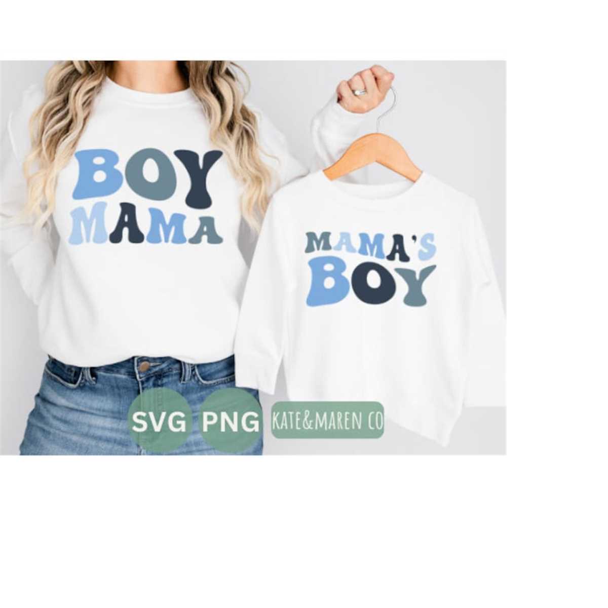 boy mama and mini retro svg, retro boy mama png, cut file an | Inspire ...