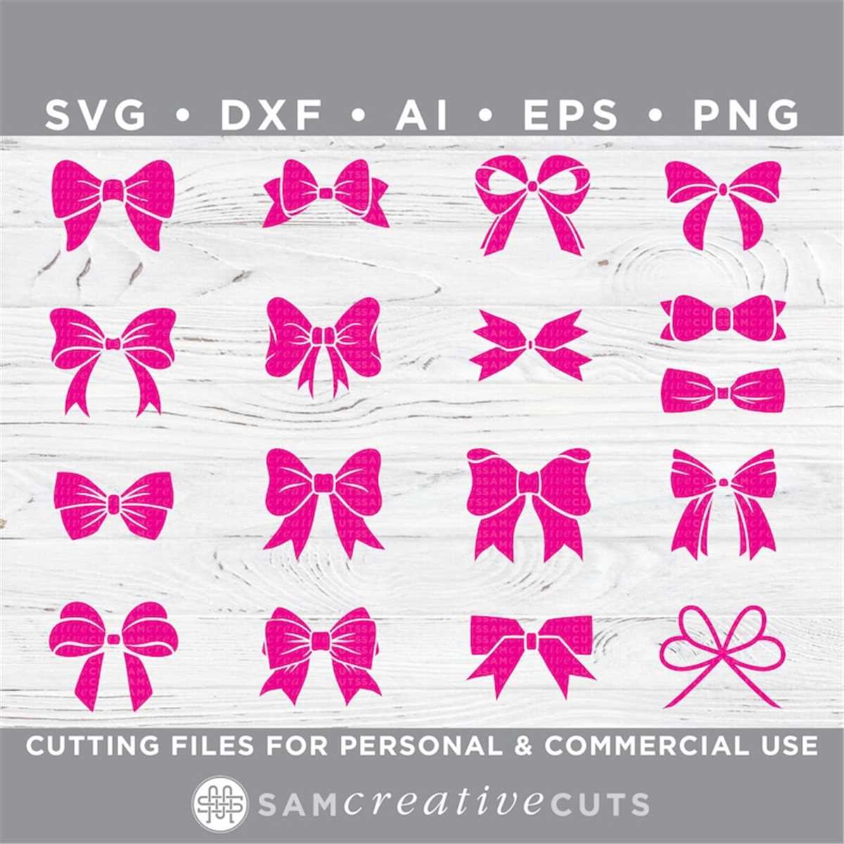 Bow SVG Bundle, Bow SVG Cut Files, Bow Bundle, Ribbon Svg,- | Inspire ...