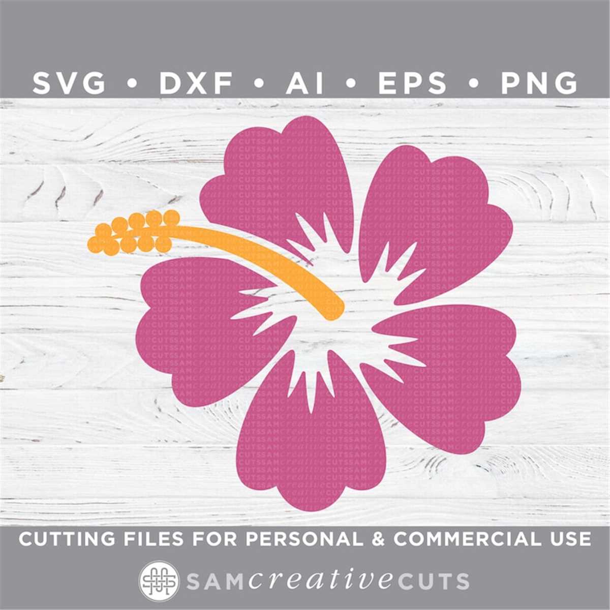 Hibiscus Flower - Digital Cut File - Design Decal - Stencil | Inspire ...