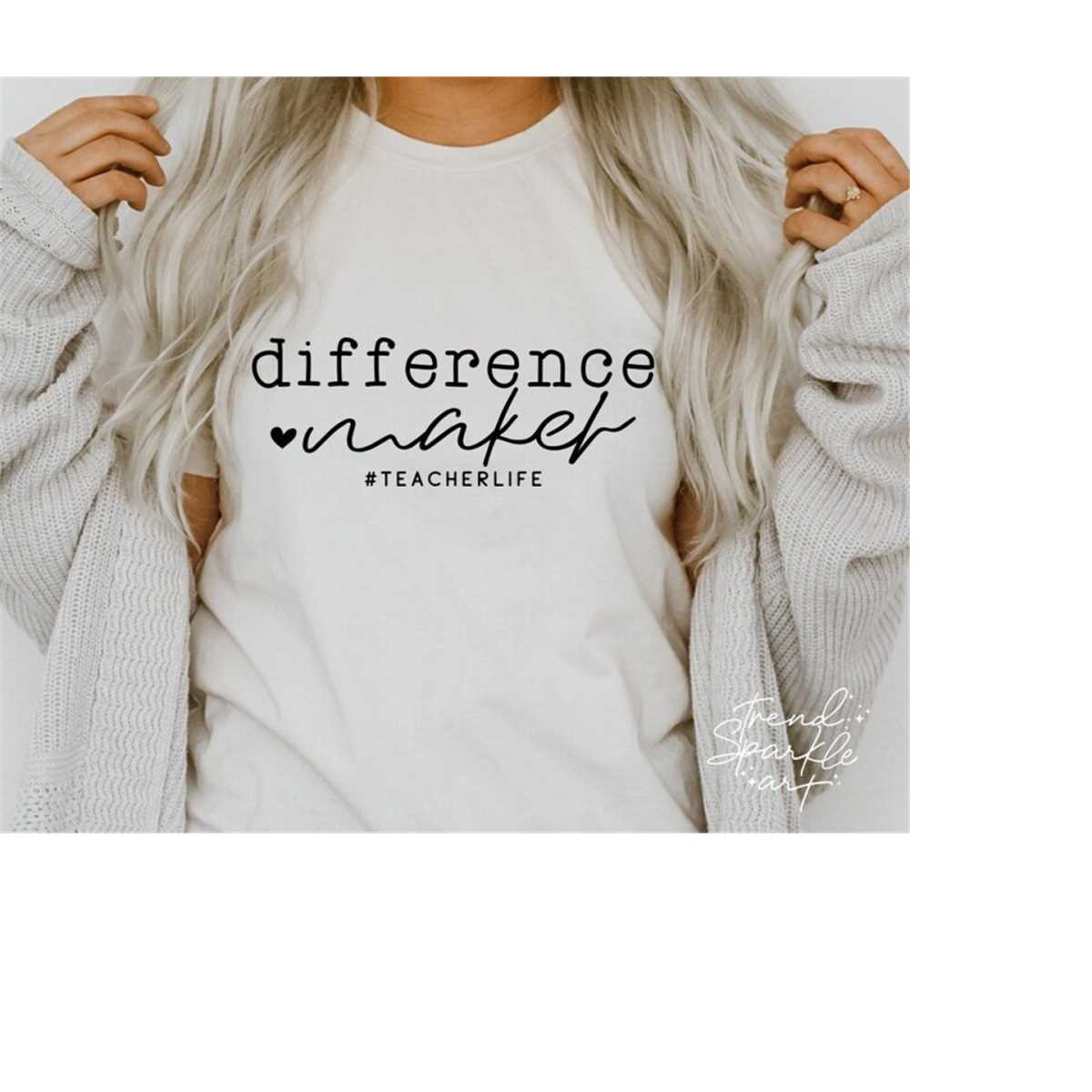 Difference Maker SVG, PNG, Teacher Svg, Teacher Life Svg,Tea | Inspire ...