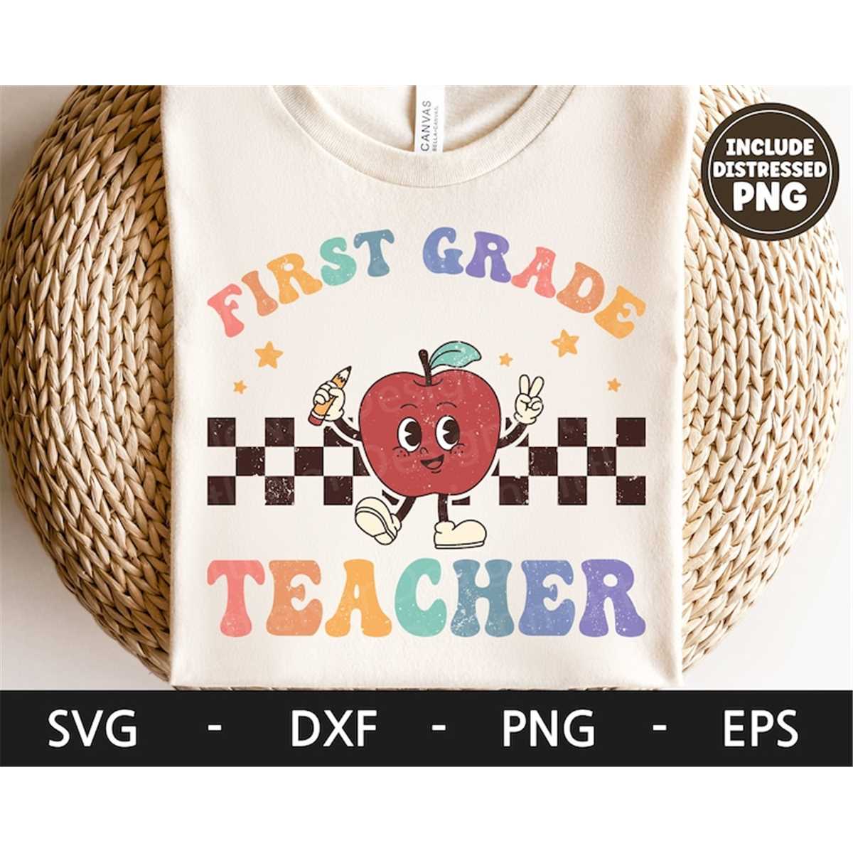 First Grade Teacher svg, Back to school svg, Apple svg, Funn | Inspire ...