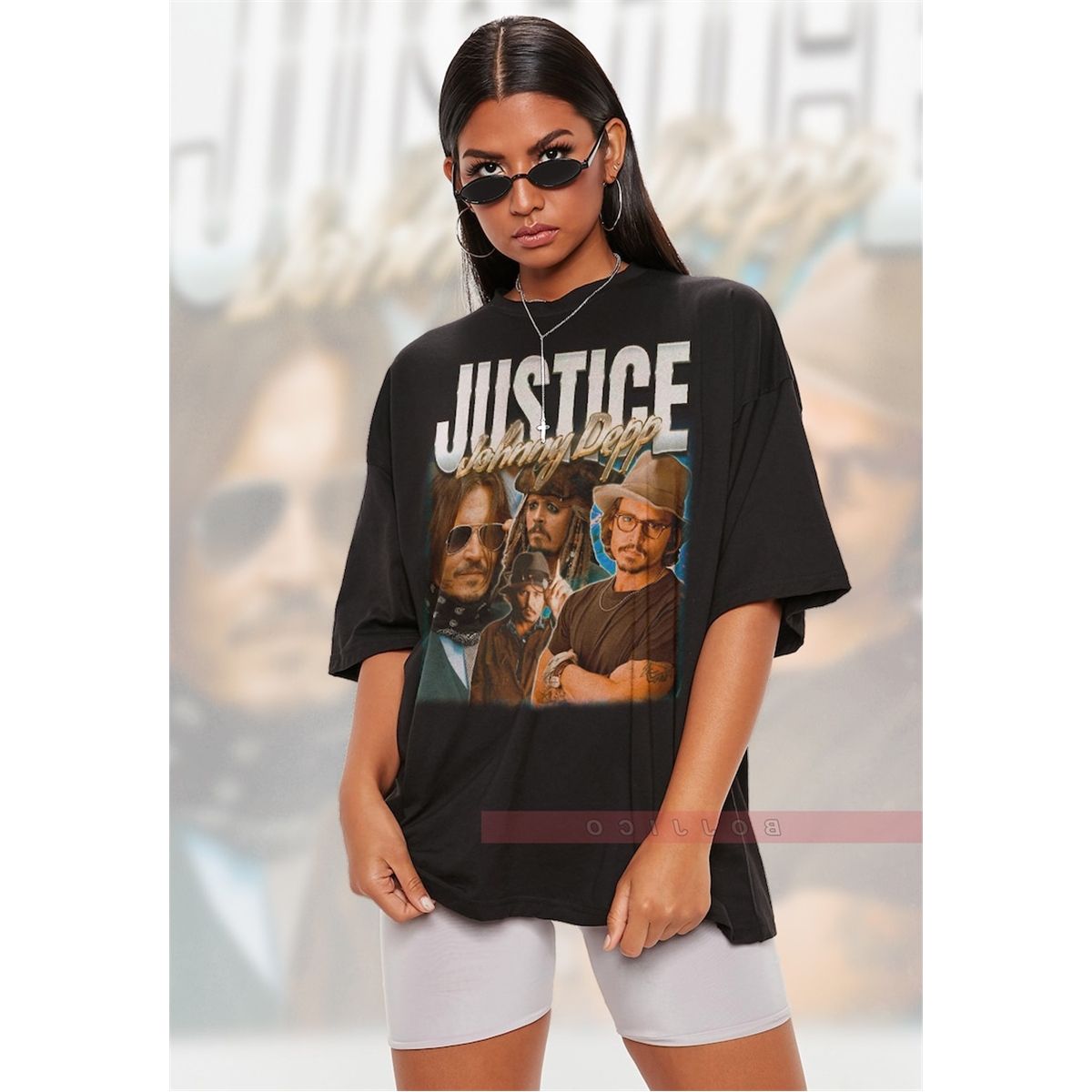Vintage JUSTICE For JOHNNY DEPP Shirt, Pirate Johnny Depp, | Inspire Uplift