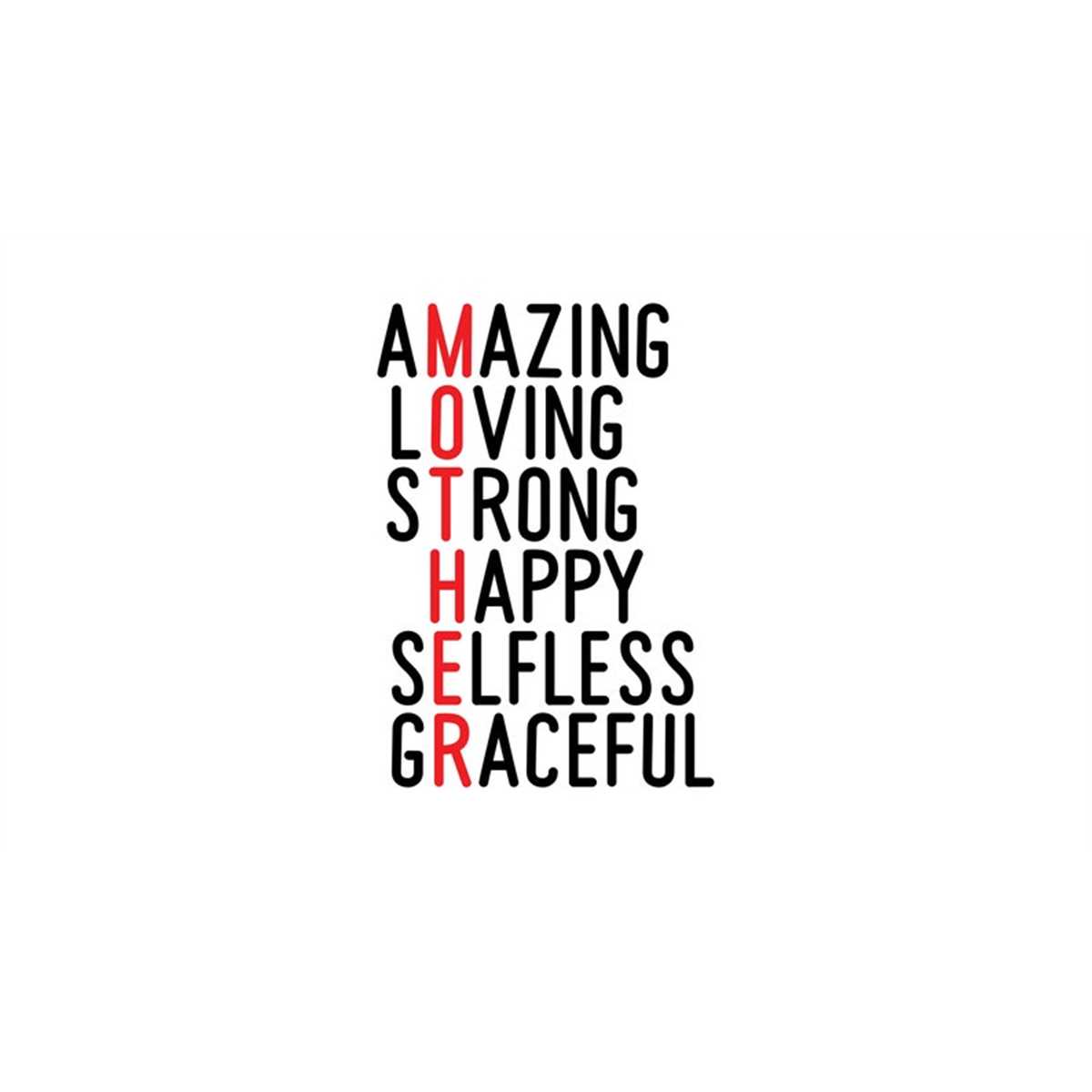 Mother SVG, Mother Acrostic Poem Print Svg, Mother's Day sv | Inspire ...