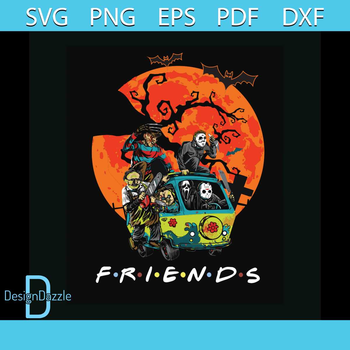 Friends Horror Movie Creepy Halloween SVG Digital Files - Inspire Uplift