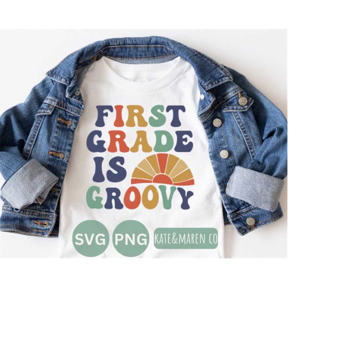 First grade svg, first grade is groovy svg, retro first grad | Inspire ...