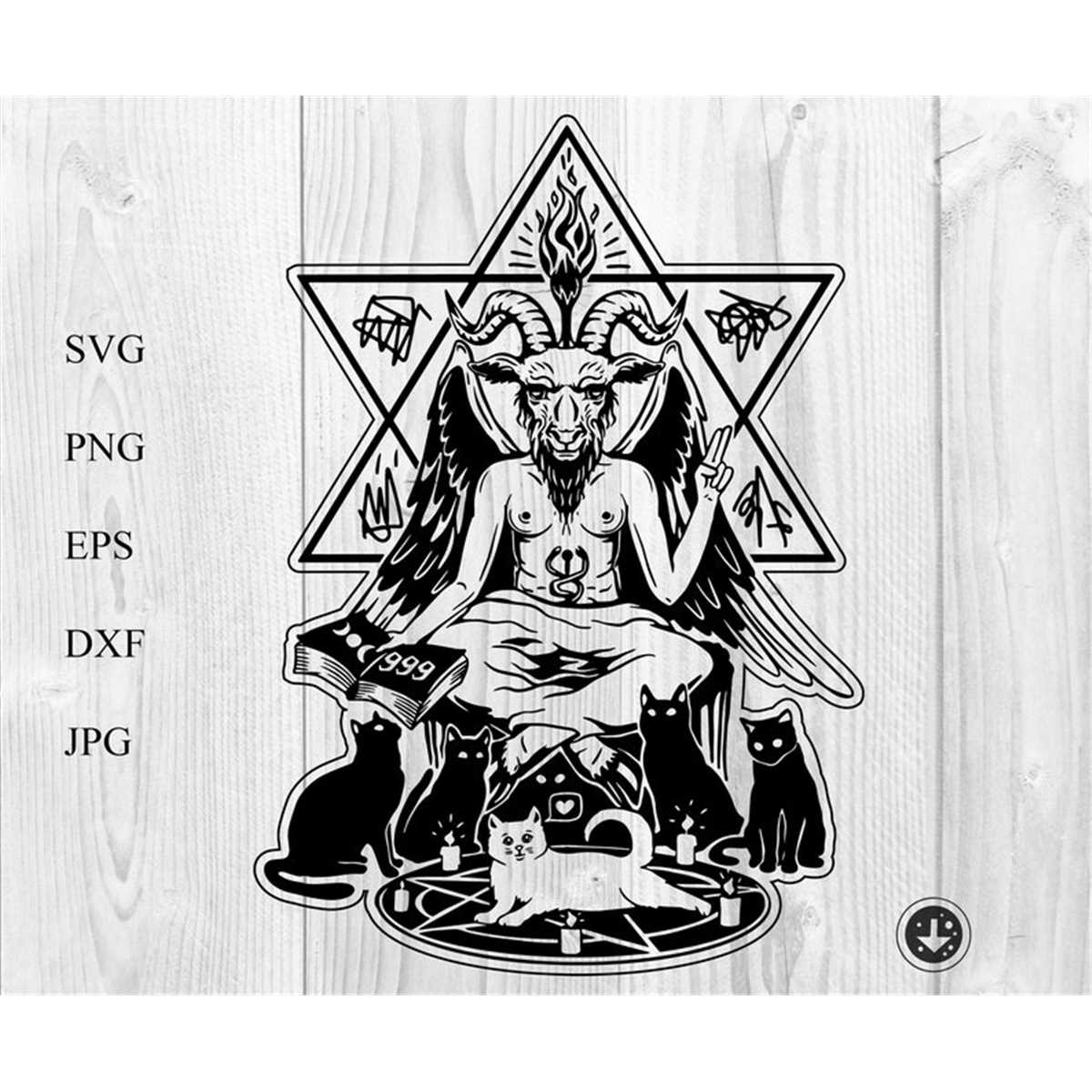 Pagan svg Devil Goat svg Eps Png Dxf,Dark side 666 circle wi | Inspire ...