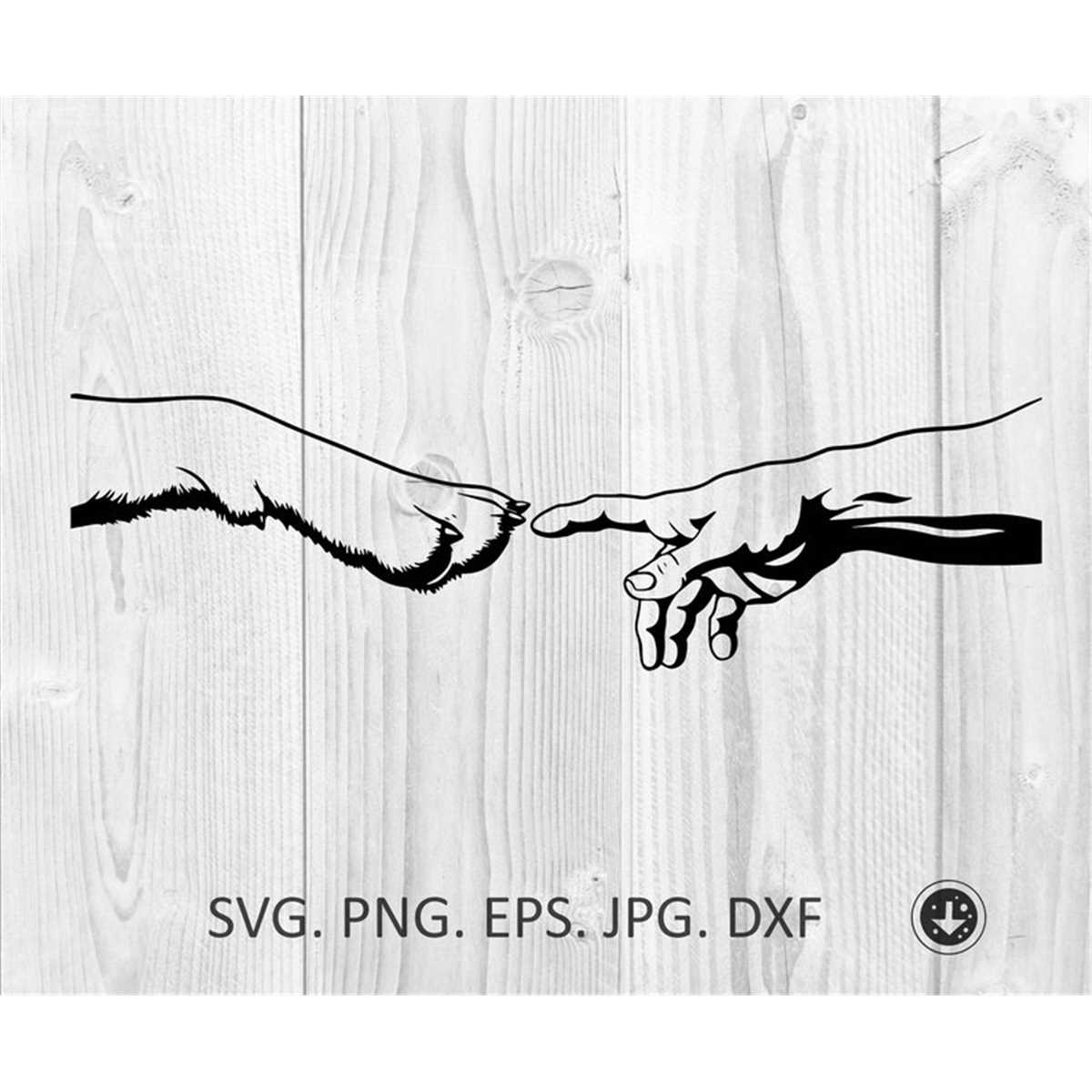 Hand and paw svg, dog and man, Dog my best friend Silhouette | Inspire ...