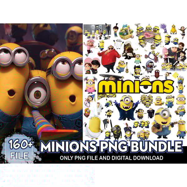 160 Files Minions PNG Bundle, Minions SVG, Minion Cricut, Mi | Inspire ...