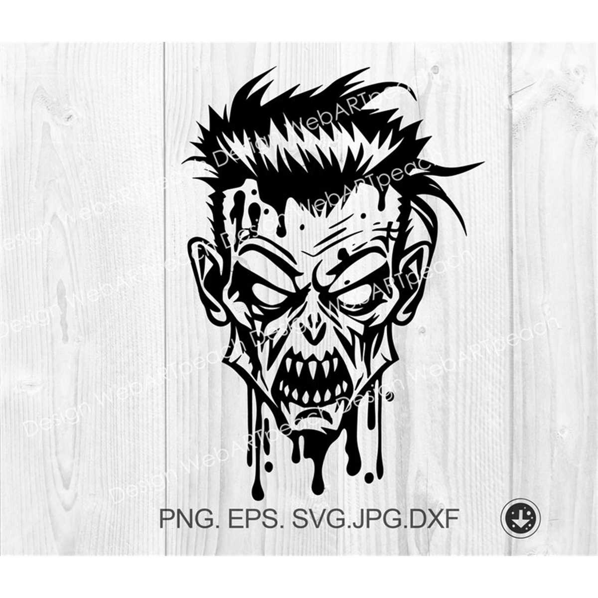 Monster Zombie svg,Zombie head png,Zombie svg png dxf,Zombie | Inspire ...