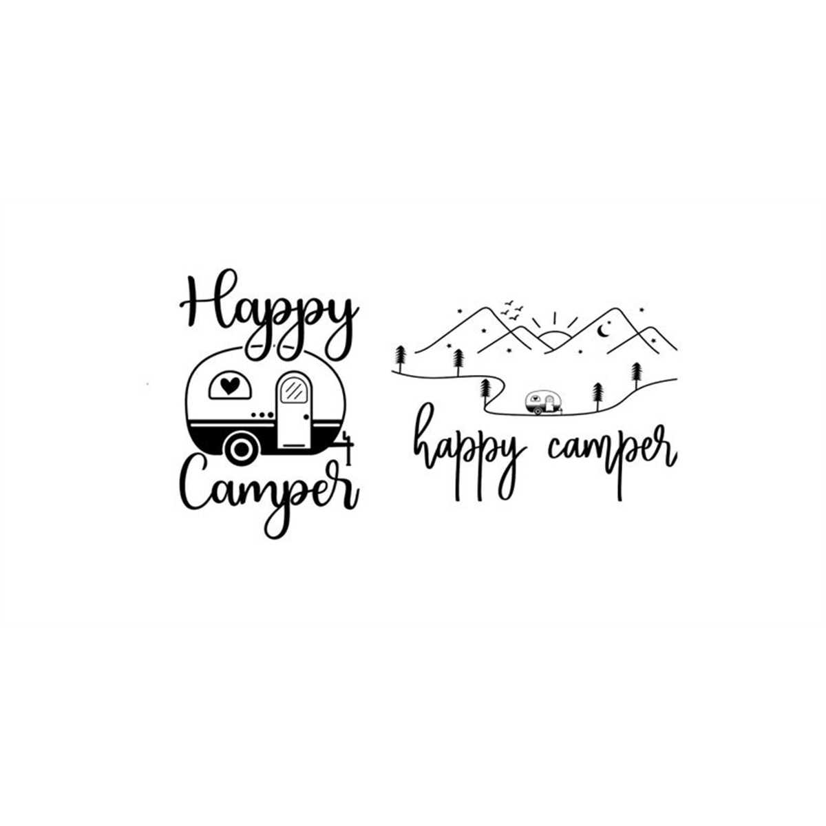Happy Campers Svg, Mountains SVG, Outdoors Svg, Outdoors Bun - Inspire ...