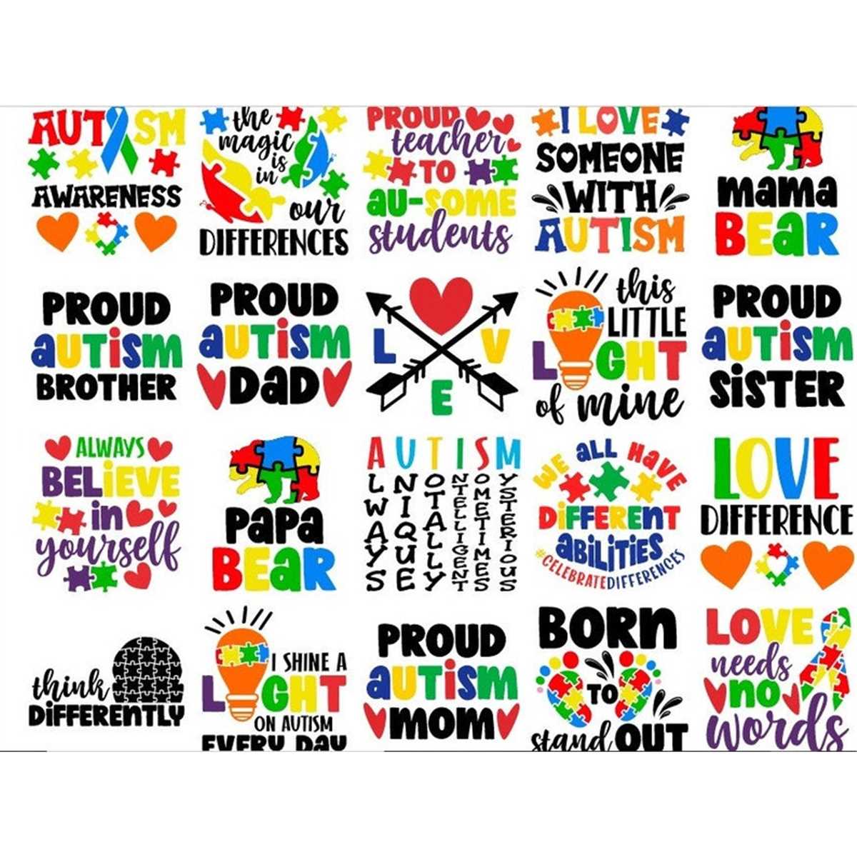 Autism SVG bundle, Autism quote svg, Autism awareness svg, A | Inspire ...