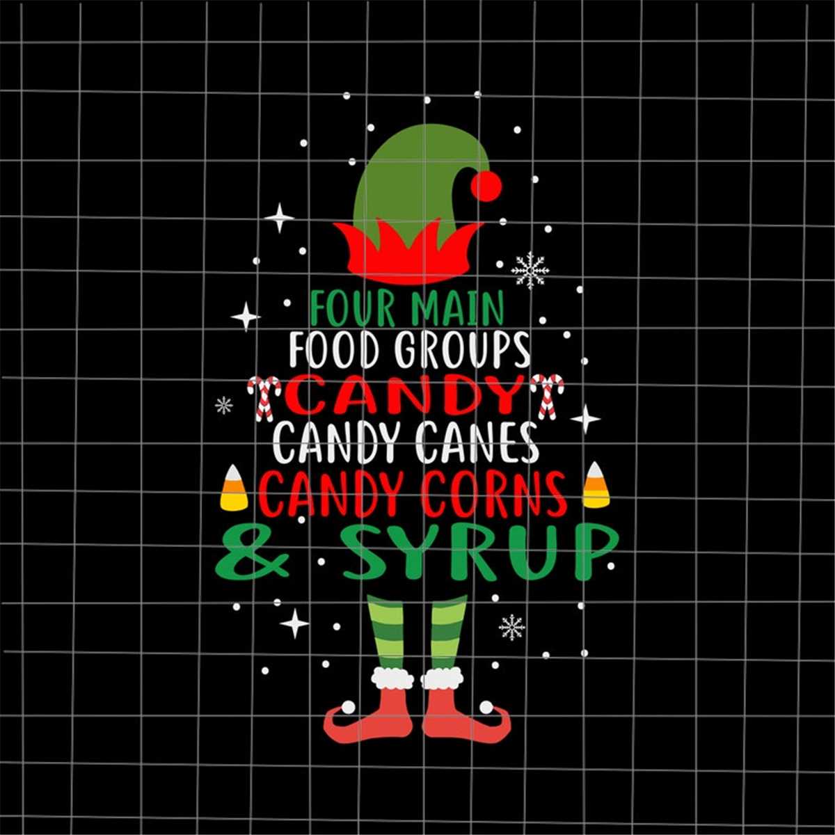 Four Main Food Groups Elf Tree Christmas Svg,, Christmas Elf | Inspire ...